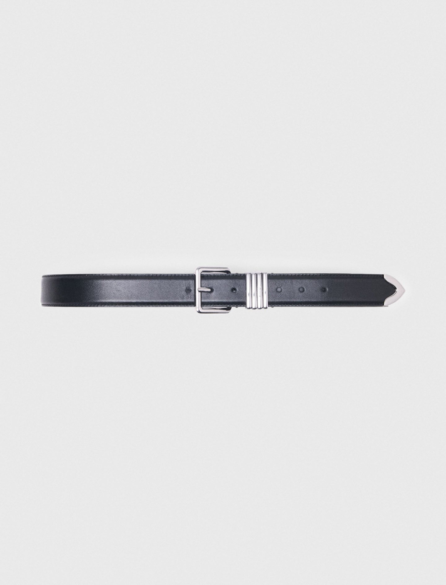 Smooth leather belt