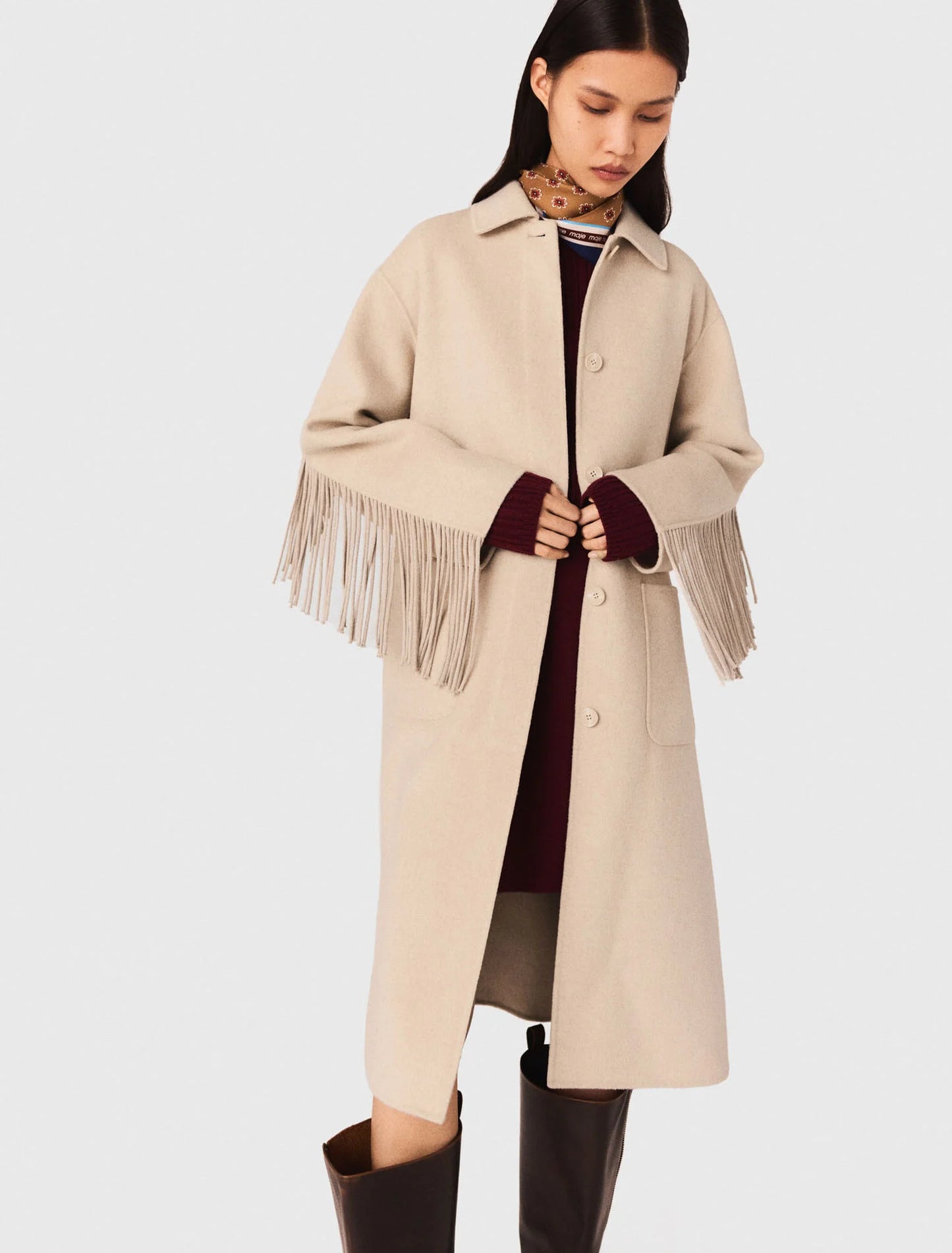 Long wool coat Beige